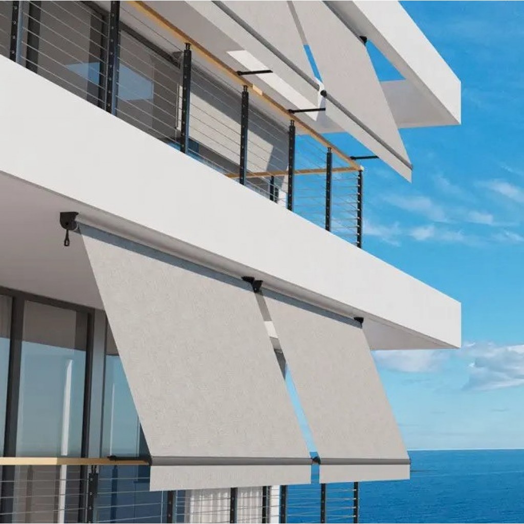 Manufacture and installation of Vertical fabric canopy, tolda, awning ...