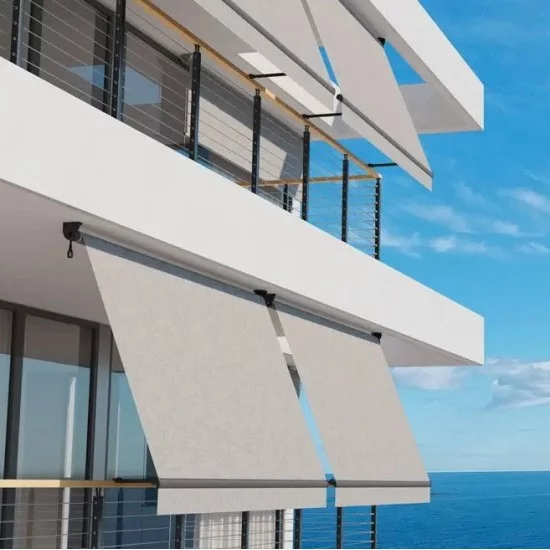 Manufacture and installation of Vertical fabric canopy, tolda, awning ...